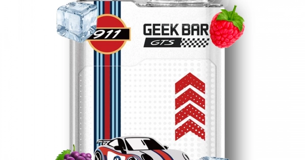 Geek bar 911 Disposable (18000 puffs) grape raspberry ice - in saudi arabia