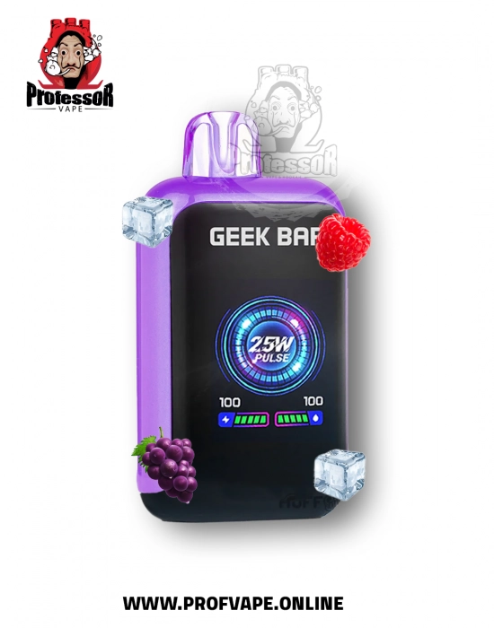 Geek bar Disposable (23000 puffs) grape raspberry ice - in saudi arabia