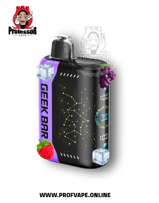 Geek bar Disposable (25000 puffs) grape raspberry ice - in saudi arabia
