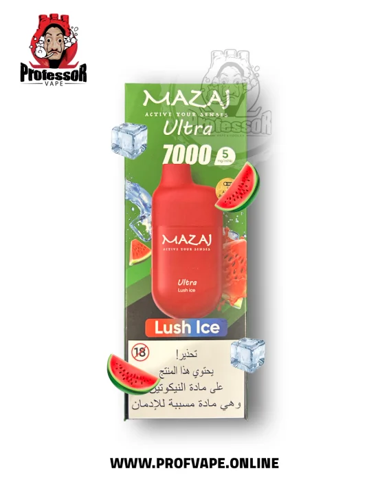 Mazaj ultra Disposable (7000 puffs) lush ice - in saudi arabia