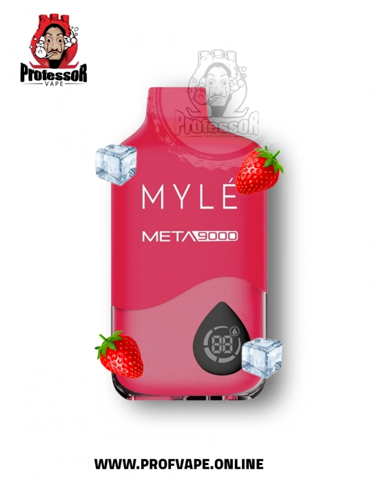 Myle meta Disposable (9000 puffs) strawberry ice - in saudi arabia
